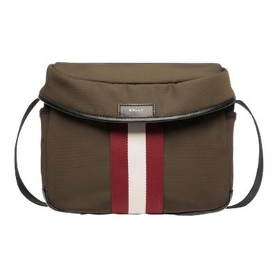 【尊享折扣】BALLY巴利CODE红白条纹拼色男士斜挎包6308721