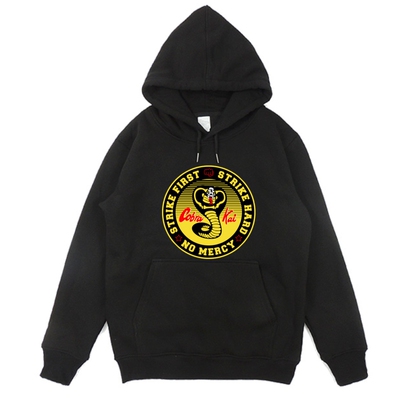 美剧龙威小子空手道cobra kai 眼镜蛇凯套头男女卫衣加绒加厚保暖