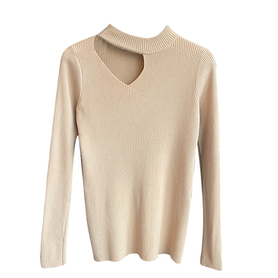 修身针织打底衫女小心机