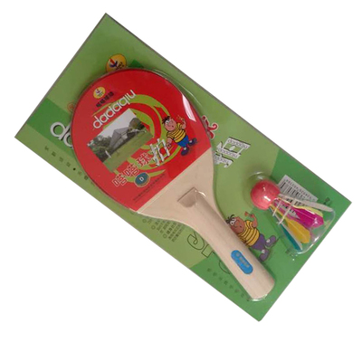 杨木材质嗒嗒球拍嗒嗒乐红黑胶皮