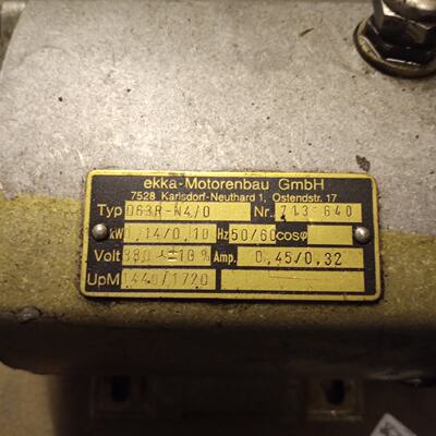议价ekka-Motorenbau GmbH 印刷机电机，型号D维修