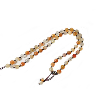 海洋玉髓珠链天然玛瑙草花