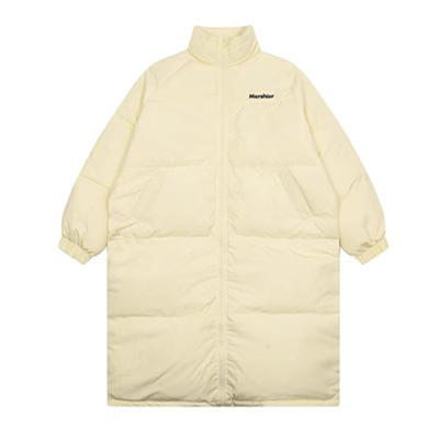 羽绒服中长款外套小个子学院风