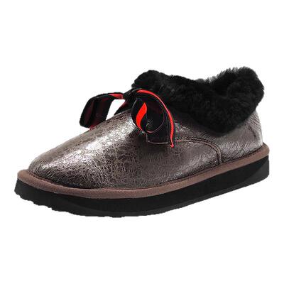 索菲娅时尚保暖毛里厚底雪地靴女