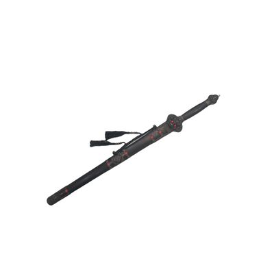 龙泉复古宝剑八面花纹钢乌木永乐