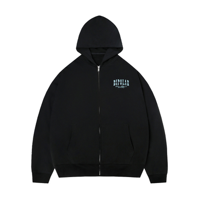 BIPOLAR字母刺绣连帽卫衣套装