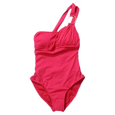 外贸单肩女露背连体泳衣