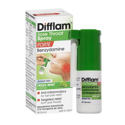 Difflam喉咙止痛喷雾慢性咽炎口腔溃疡扁桃体消炎消肿无糖15ml