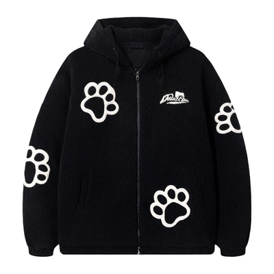a02猫爪绣花羊羔绒外套