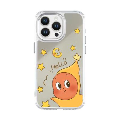 星星人手机壳带镜子16promax苹果17潮玩周边适用小米15华为pura80/nova13卡通可爱opporeno14少女风vivox200