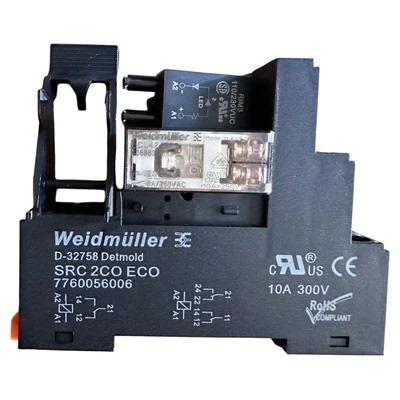 魏德米勒230vac带灯带底座继电器