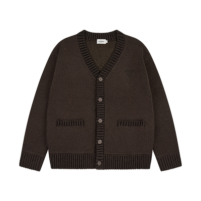 GOODBAI 'HAVE A GOOD DAY'后背印花毛织开衫