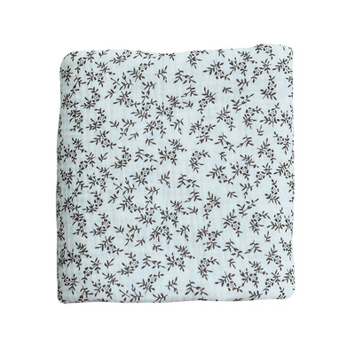 纯棉100%婴儿田园碎花皱皱纱布料