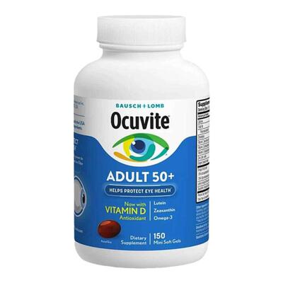 美国直邮Bausch Lomb 博士伦 叶黄素50+中老年 缓解视疲劳 150粒