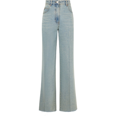 【折扣】RECTO 秋冬女毛边高腰直筒牛仔裤