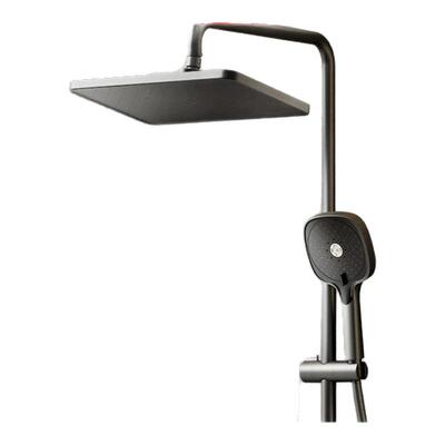 恒洁钢琴按键温度大平台手持5水型淋浴花洒套装曲面屏数显款958