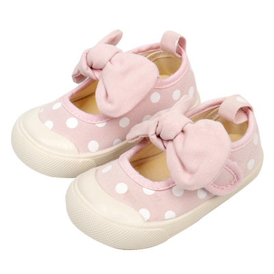 meticulous儿童帆布鞋女宝宝女童公主鞋魔术扣童鞋幼儿园室内鞋