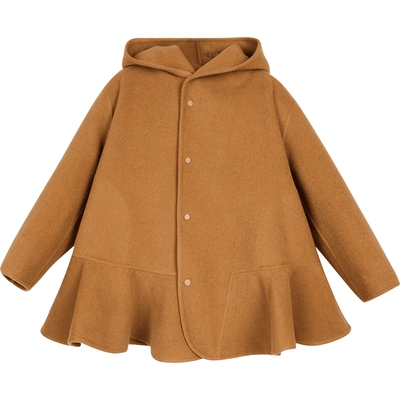 江南布衣童装连帽羊毛短款外套