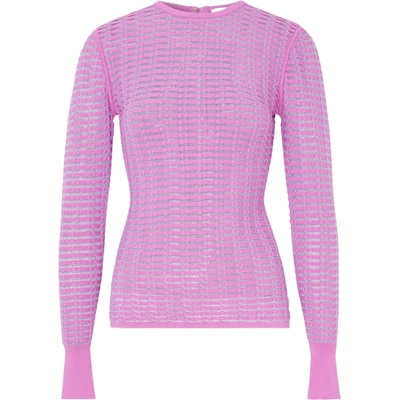 Herve Leger春夏女条纹弹力针织上衣