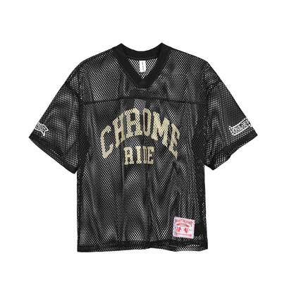 OOTC 美式街头复古印花网眼罩衫气质微透设计镂空上衣男夏季新款