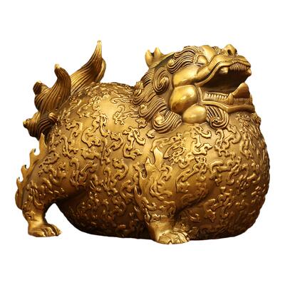 铜臻祥纯铜貔貅客厅摆件