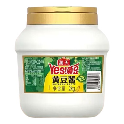 海天黄豆酱2kg大桶装东北豆瓣酱