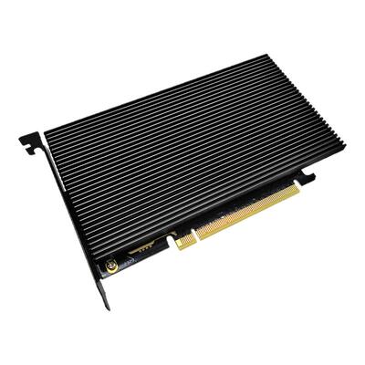 3001散热片PCIe4.0x16转4盘nvme扩展卡固态SSD硬盘M2转接卡2280