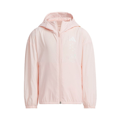 Adidas阿迪达斯女童防晒衣UPF100+凉感拒水连帽夹克外套JL7574