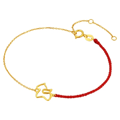 潮宏基至简黄18k金手链