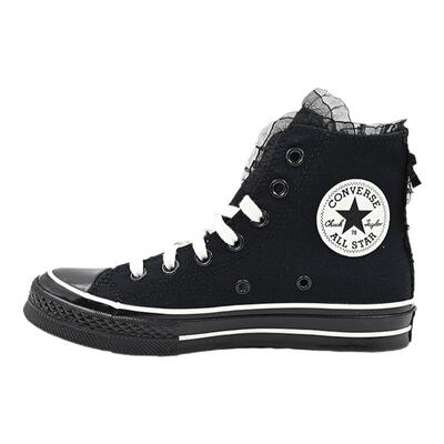 匡威高帮中性蕾丝鞋边帆布鞋