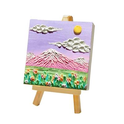 女神diy手工材料包创意立体肌理画小插油画浮雕摆件团建礼物暖场