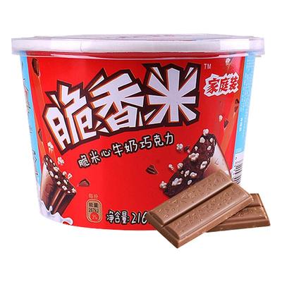 脆香米牛奶夹心巧克力216g独立包装儿童休闲零食解馋小吃零食