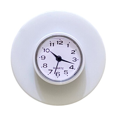 简约防水吸盘浴室创意挂钟ABS