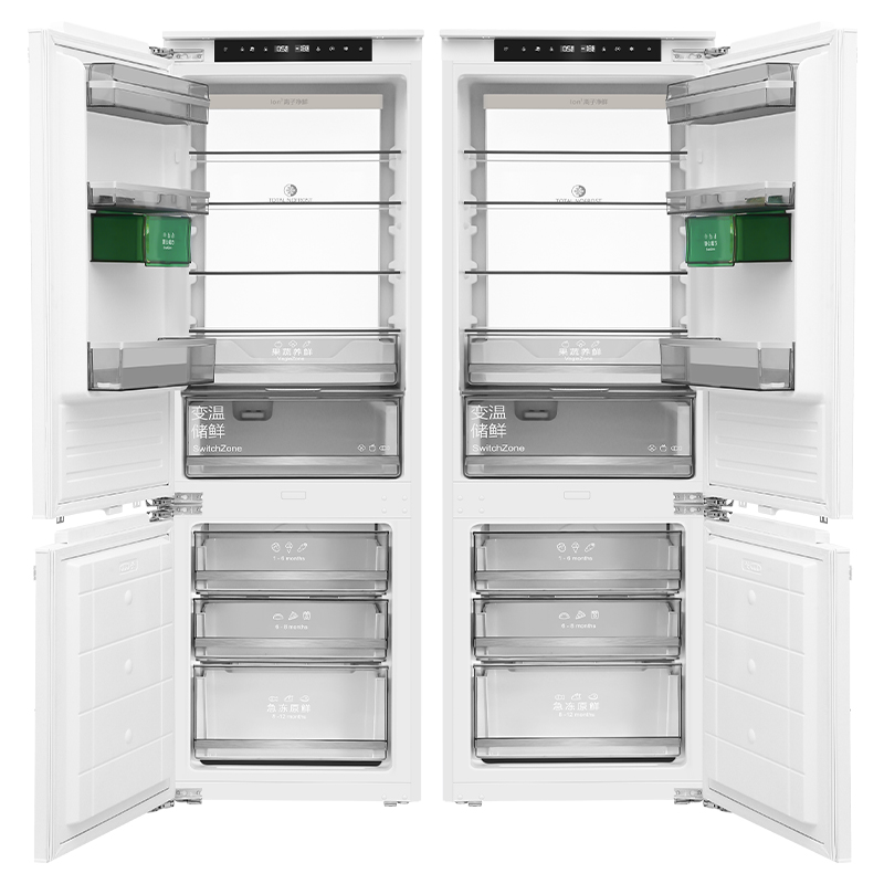 领厨722mm内宽全嵌入式冰箱镶嵌双门对开L20Pro超薄家用682L橱柜_虎窝淘