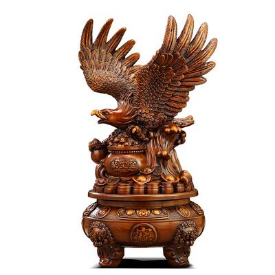 聚善缘大展宏图老鹰摆件开业礼物