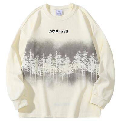 迷雾中的森林套头卫衣男女宽松