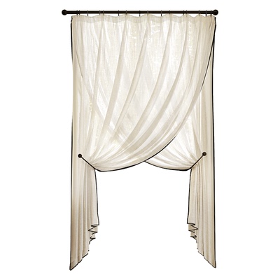 法式中古风黑边扶风纱