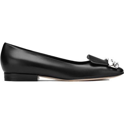Sergio Rossi/SR女鞋SR1 BALLERINA系列圆头钻饰平底鞋