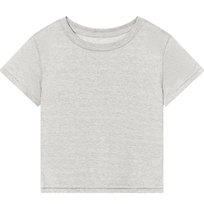 舒适圆领棉麻百搭短袖