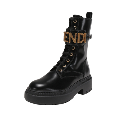 自营芬迪系带靴子机车靴