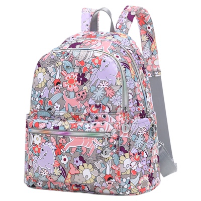 SKADI2025新款双肩包女韩版时尚多口袋休闲旅行帆布女士背包