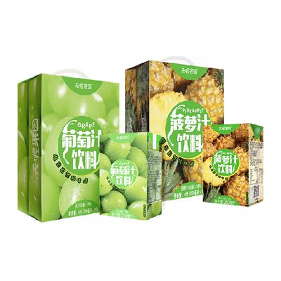 天喔菠萝汁+葡萄汁果汁饮料双拼