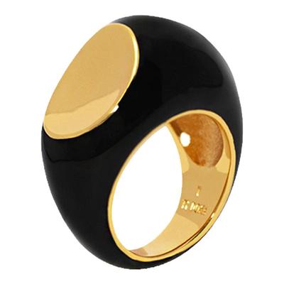 TIDONA立体珐琅戒金银紫绿四色