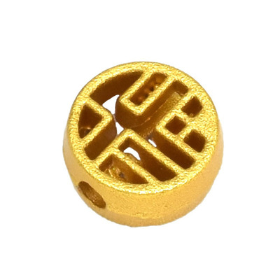 高保色古法金沙金DIY隔珠配件