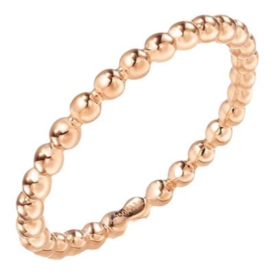 周生生18K金戒指素圈尾戒