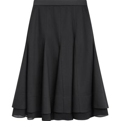 【播奥莱】播质感黑色半身裙女商场同款中长款A字裙BDR2BD1096