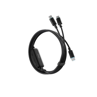 CUKTECH酷态科10号超级电能线PLUS一拖二数据线PD快充140W协议转换100W双Type-C65W适用于苹果华为小米16/17