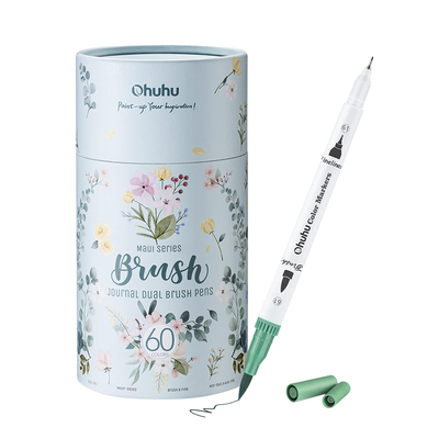 ohuhu双头水性彩色柔绘笔手帐笔