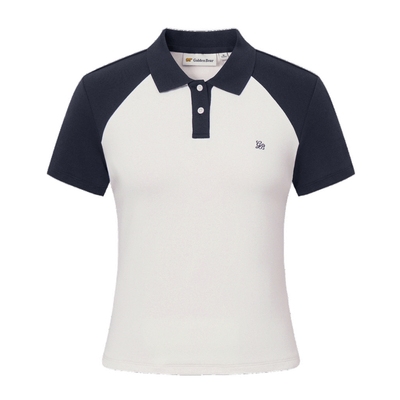 无束缚感合身撞色短袖POLO衫