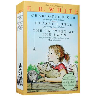 夏洛特的网E.B.White Charlotte's Web精灵鼠小弟Stuart Little吹小号的天鹅The Trumpet of the Swan英文原版桥梁章节书小说